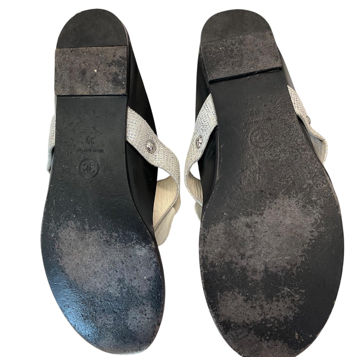 Authentic CHANEL Sandals. Size 39 (European Size) – Chic At The Beach